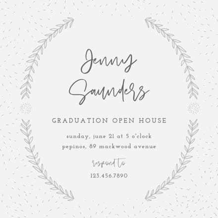 Simple Class - Graduation Party Invitation Template (Free) | Greetings ...