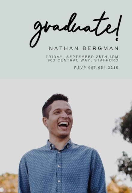 Full Photo Script - Graduation Party Invitation Template (Free ...