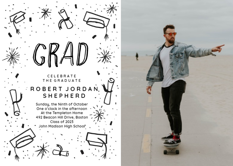 Whimsical Grad - Graduation Party Invitation Template | Greetings Island