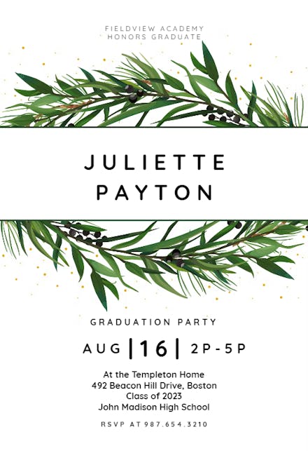 Graduation Party Invitation Templates (Free) | Greetings Island