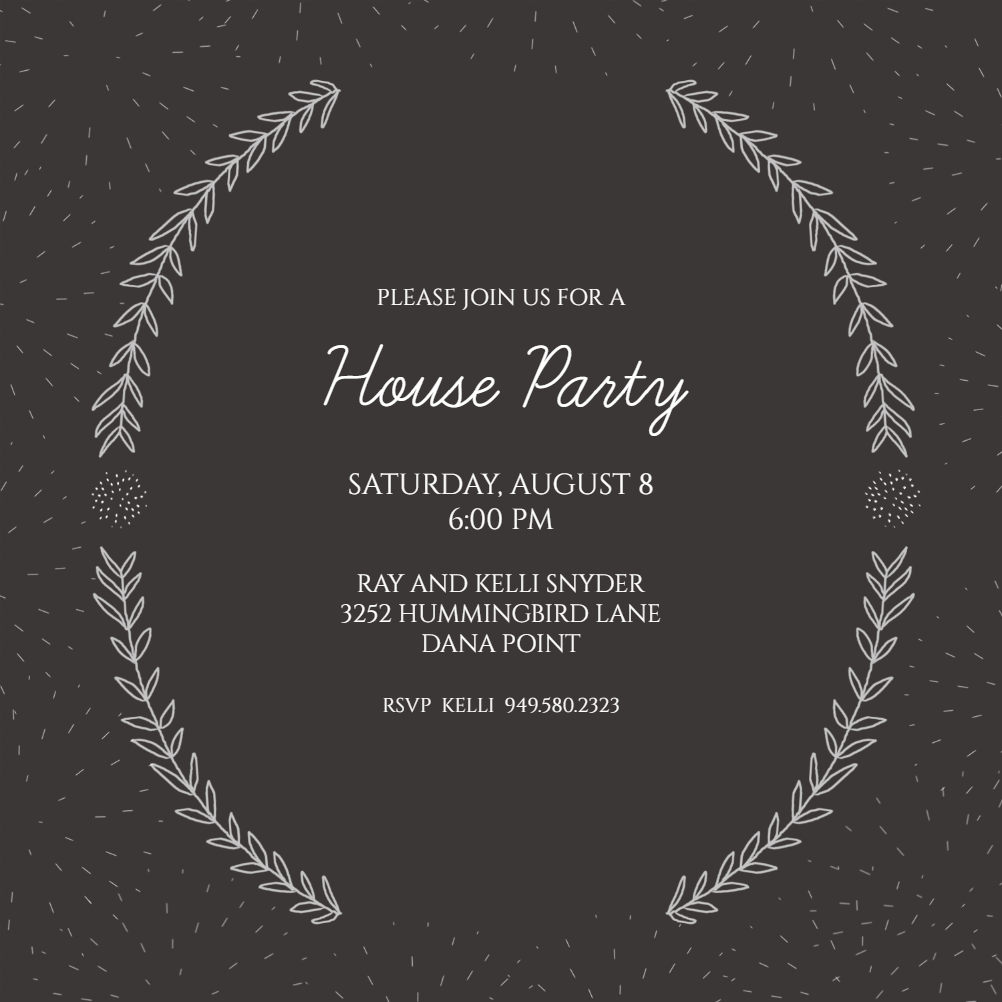 House Party Invitation Templates (Free) | Greetings Island