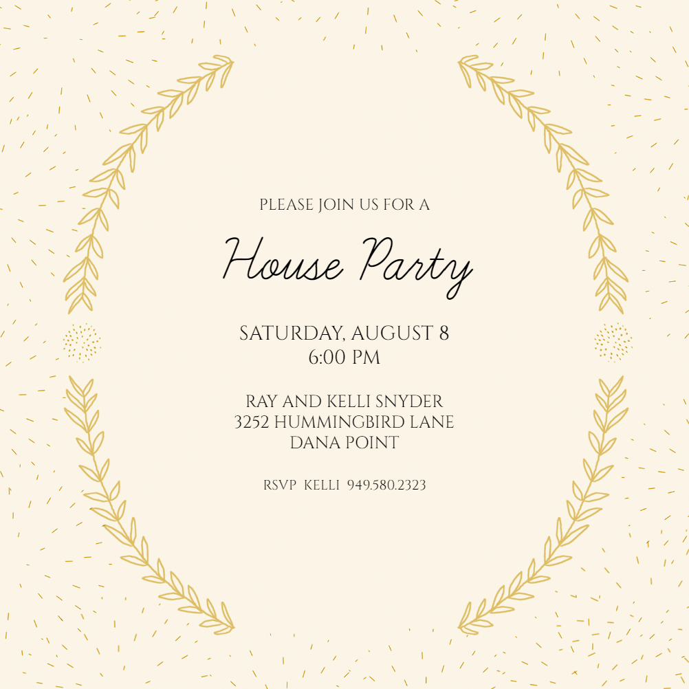 Over and Under - House Party Invitation Template (Free) | Greetings Island