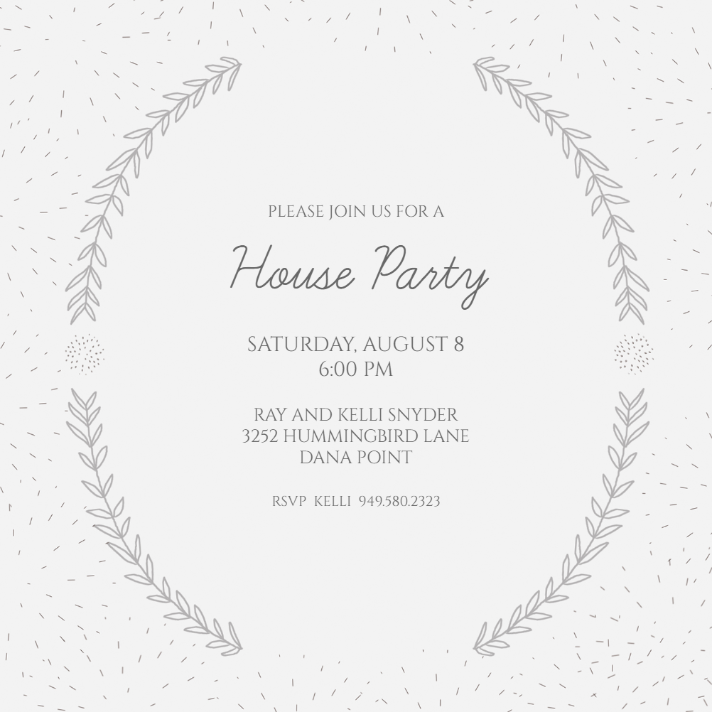 Over and Under - House Party Invitation Template (Free) | Greetings Island