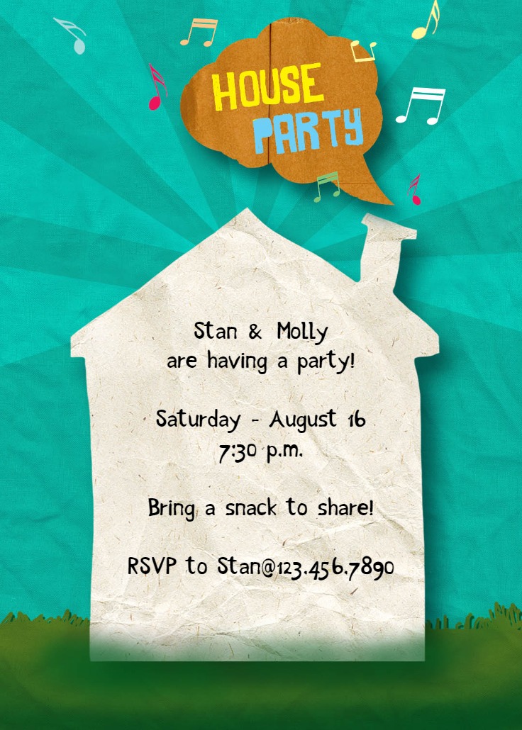 House Party Invitation Templates (Free) | Greetings Island