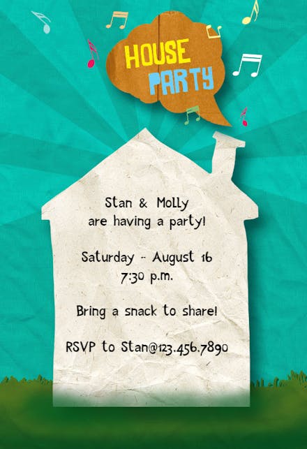 House Party Invitation Templates (Free) | Greetings Island