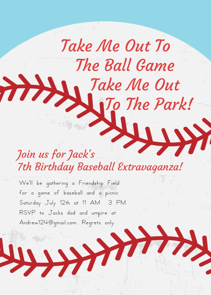 Ball Game Birthday - Sports & games Invitation Template (Free ...