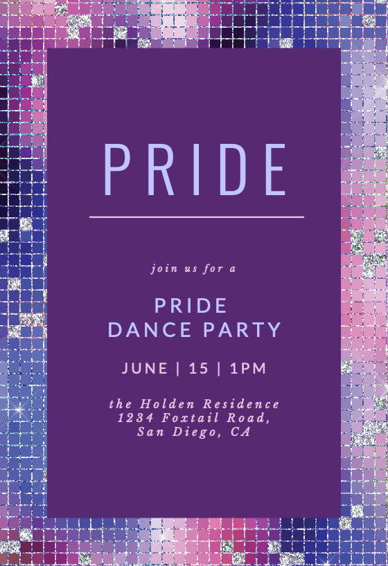Disco Pride - Party Invitation Template (Free) | Greetings Island