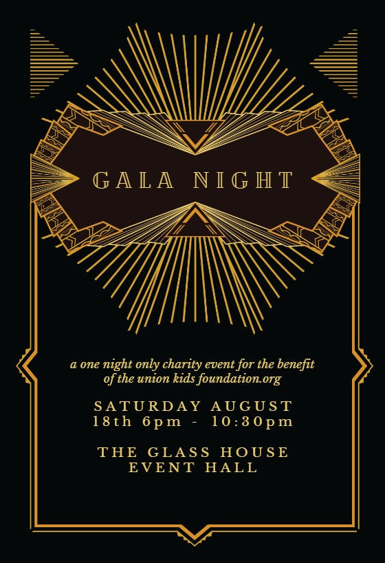 Fancy Deco - Party Invitation Template (Free) | Greetings Island