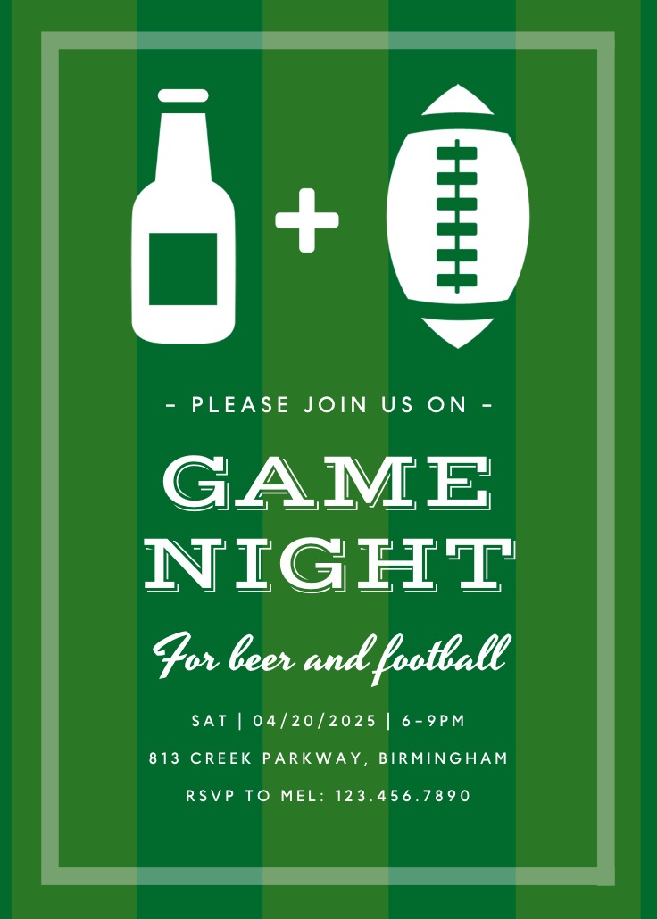 An American Classic - sports & games Invitation Template | Greetings Island