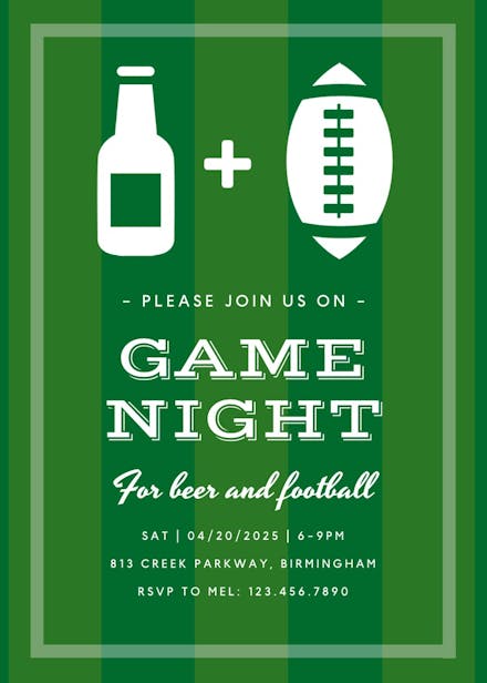 An American Classic - sports & games Invitation Template | Greetings Island