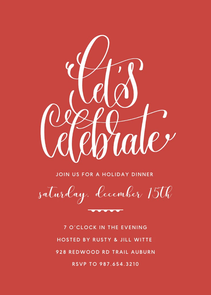 Lets Celebrate - Party Invitation Template (Free) | Greetings Island