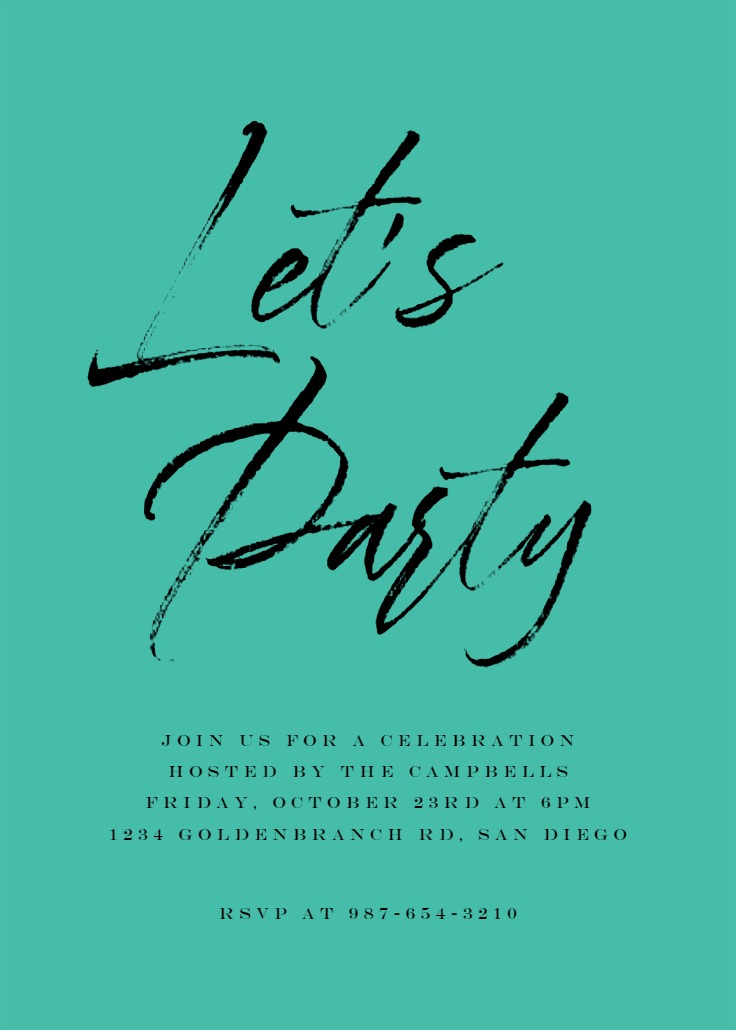 Lets Party - Party Invitation Template (Free) | Greetings Island
