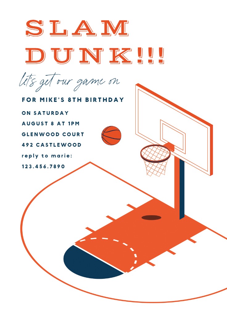 Modern Basketball - Sports & games Invitation Template (Free ...