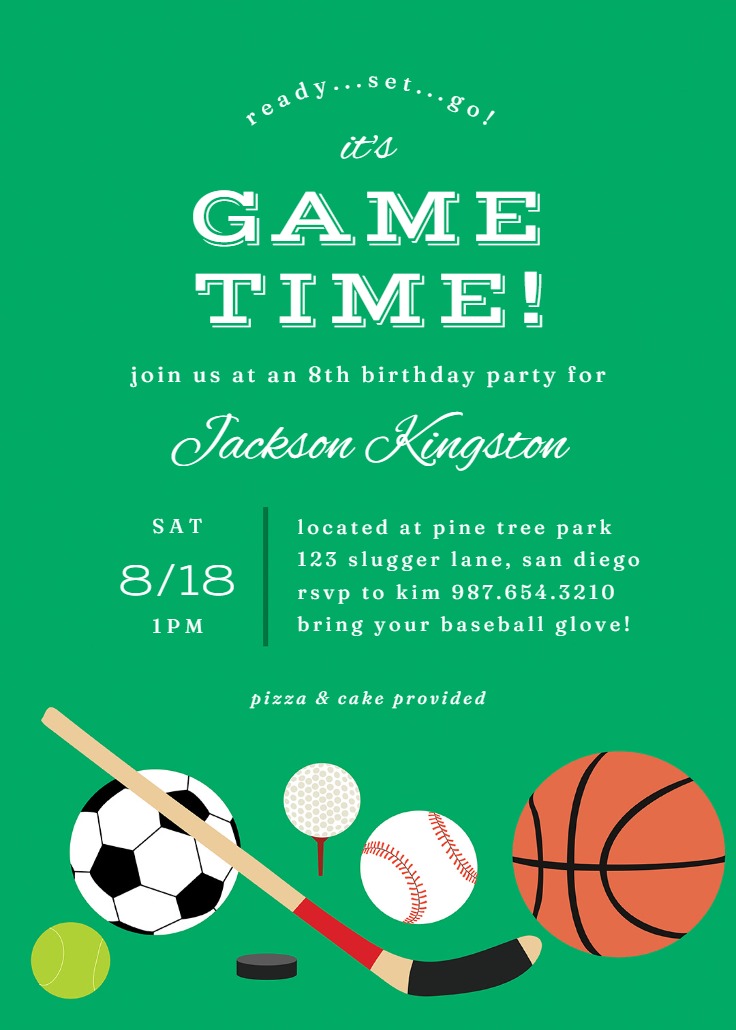 Multi Sports - Sports & games Invitation Template | Greetings Island