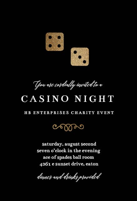 Shiny Dice - Sports & Games Invitation Template (Free) | Greetings Island