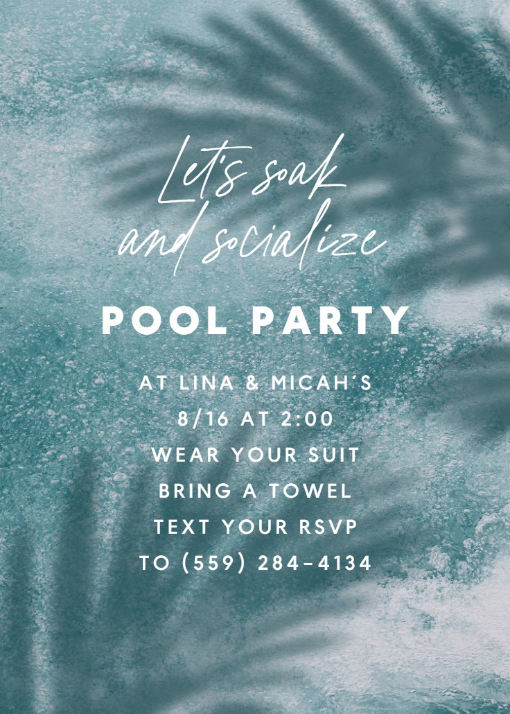 Water ripples - Cocktail Party Invitation Template (Free) | Greetings ...