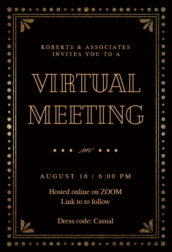 Virtual meeting - Party Invitation Template | Greetings Island