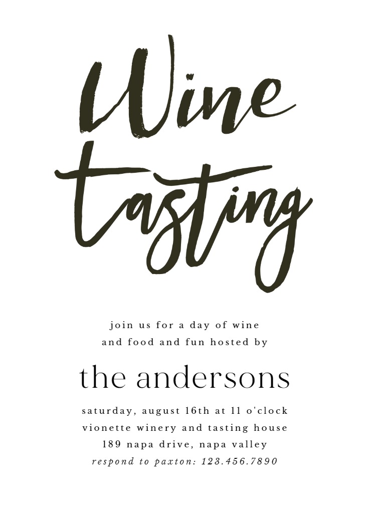 Wine tasting - Party Invitation Template (Free) | Greetings Island