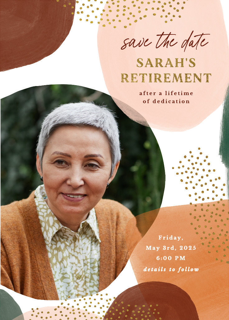 Confetti and Ribbon - Retirement & Farewell Party Invitation Template ...