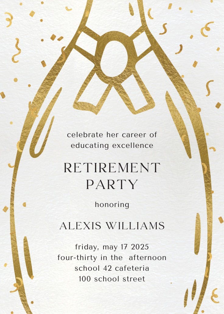 Celebrating Excellence - Retirement & Farewell Party Invitation ...