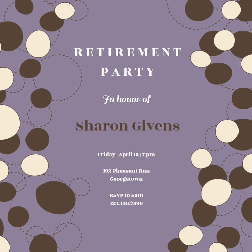 Contemporary Cascade - Retirement & Farewell Party Invitation Template ...