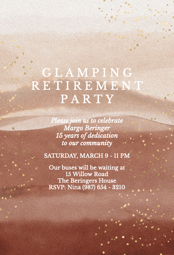 Retirement Toast - Retirement & Farewell Party Invitation Template ...