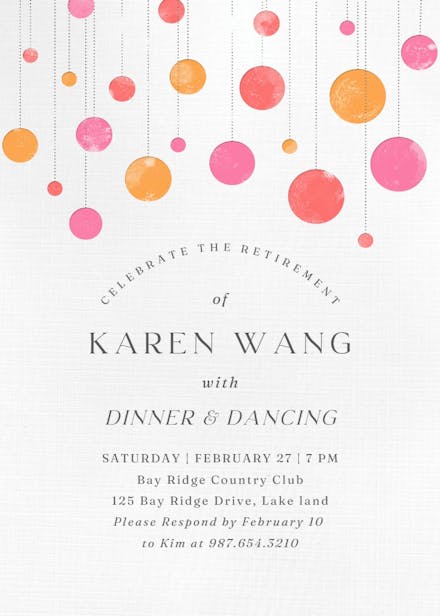 Goodbye Party - Retirement & Farewell Party Invitation Template (Free ...