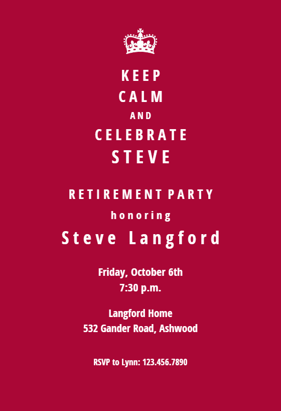 New Chapter - Retirement & Farewell Party Invitation Template (Free ...