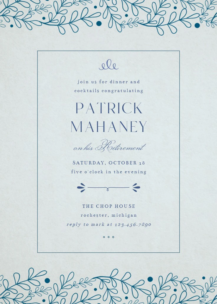Panel Insert - Retirement & Farewell Party Invitation Template (Free ...