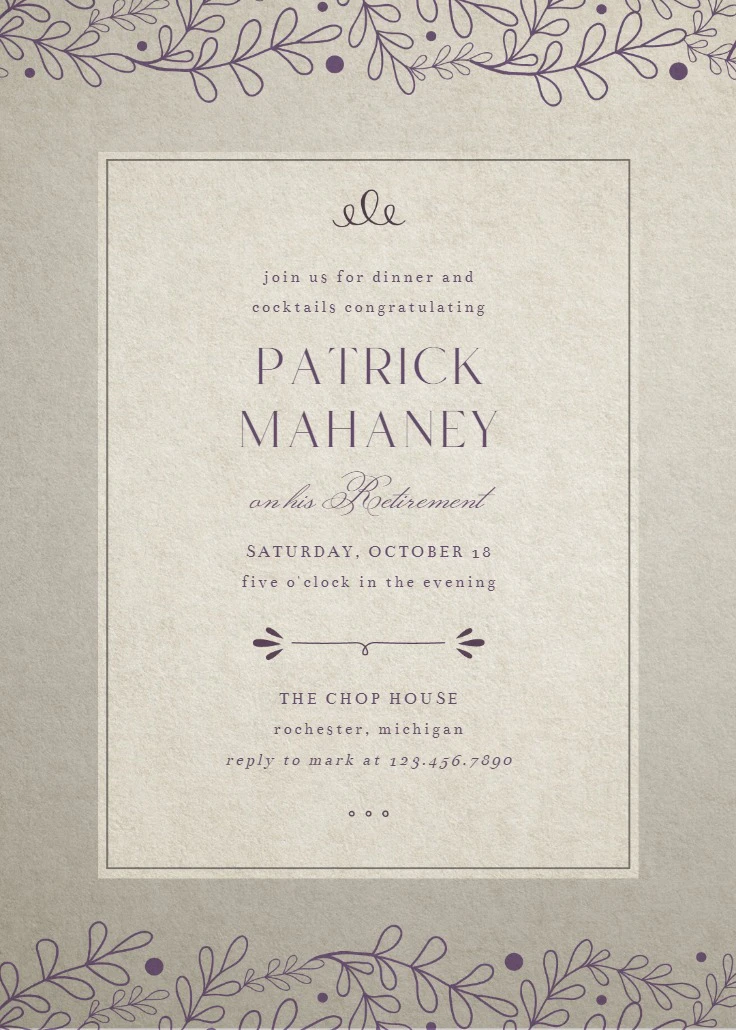 Panel Insert - Retirement & Farewell Party Invitation Template (Free ...