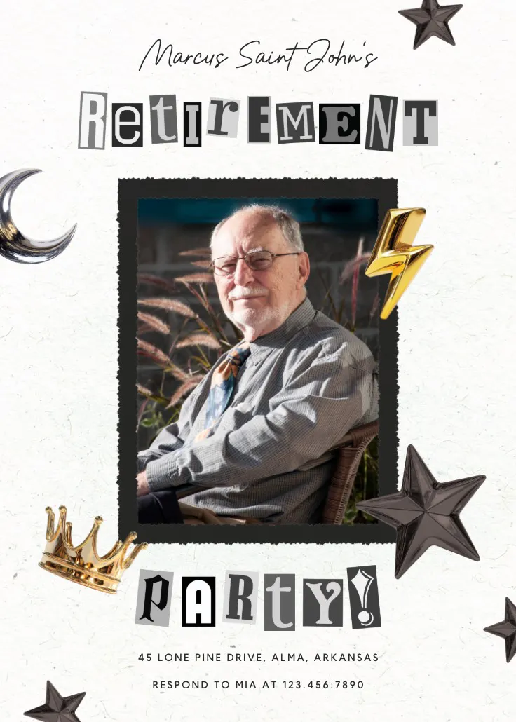 Retirement Bash - Retirement & Farewell Party Invitation Template (Free ...