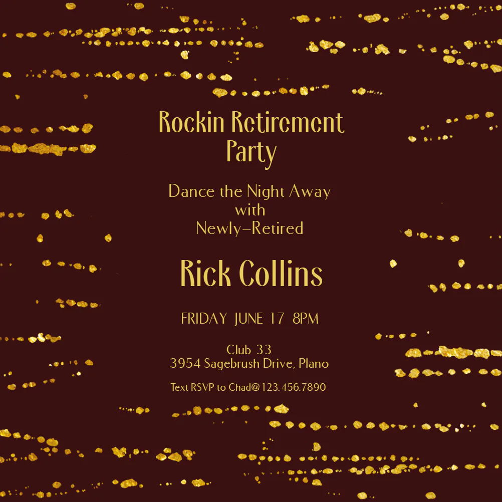 Rockin’ Roller - Retirement & Farewell Party Invitation Template (Free ...
