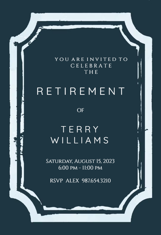 Refined Finish - Retirement & Farewell Party Invitation Template (Free ...