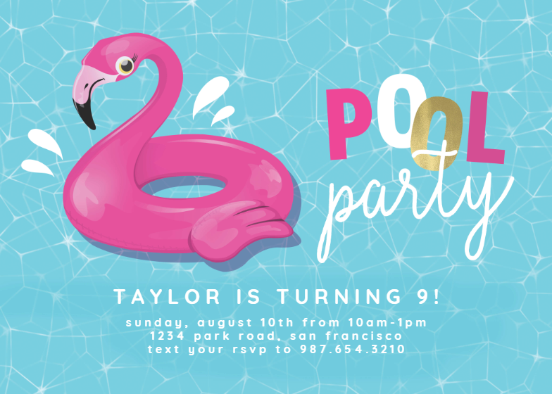 Cool pool inflatables - Pool Party Invitation Template | Greetings Island