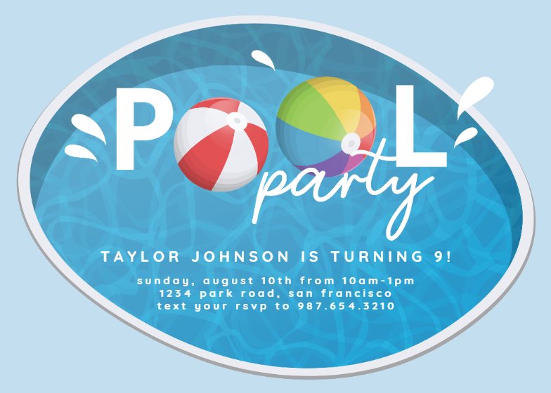 Cool pool inflatables - Pool Party Invitation Template (Free ...
