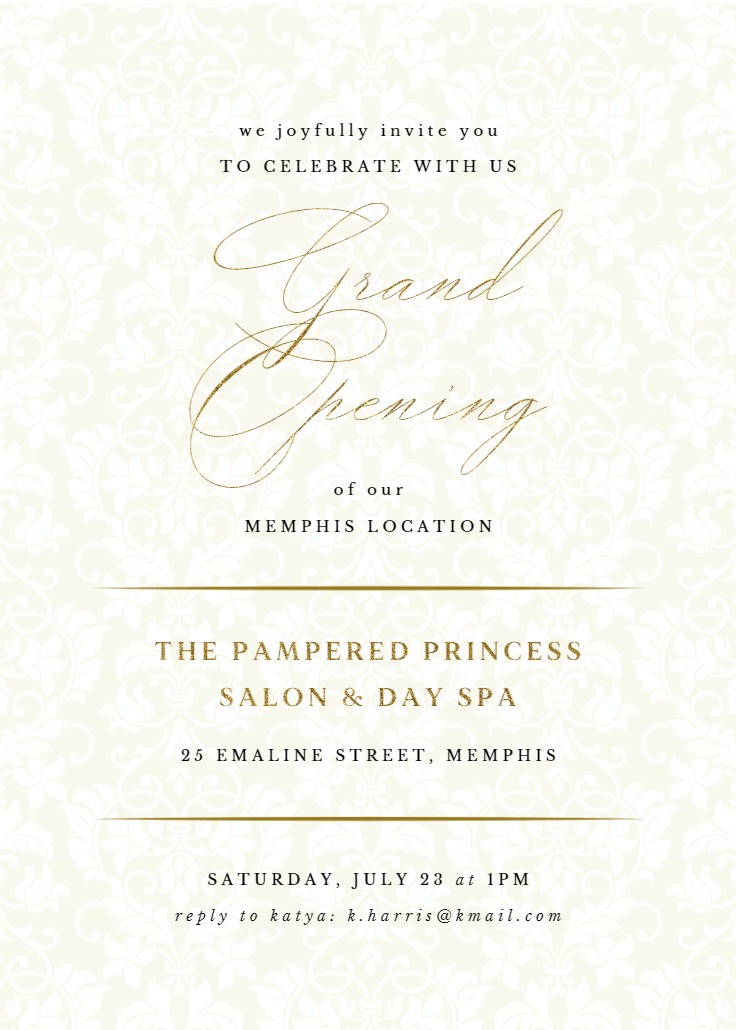 Elegant opening - Grand Opening Invitation Template (Free) | Greetings ...