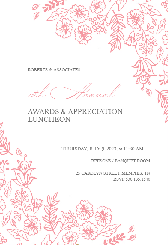 Center Gradient - Business Event Invitation Template (Free) | Greetings ...