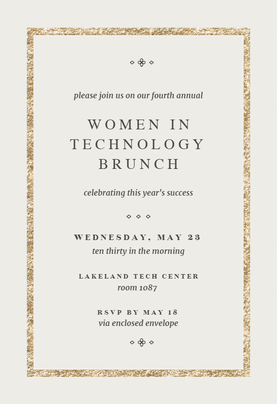 Elegant Gold - Party Invitation Template (Free) | Greetings Island