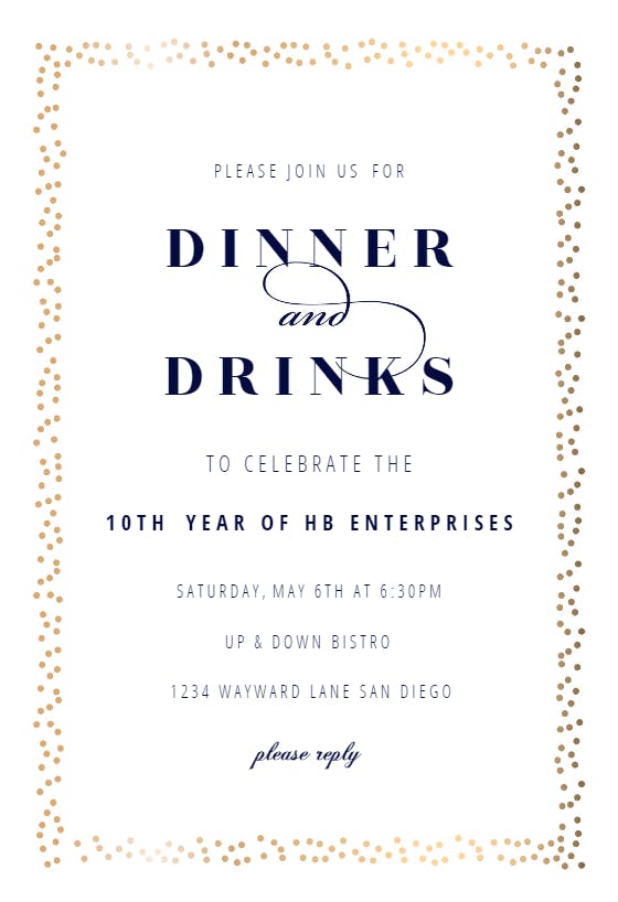 Fancy Frame - Business Event Invitation Template (Free) | Greetings Island