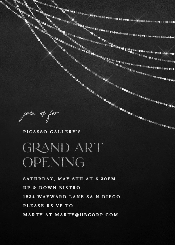 Fancy string lights - Business Events Invitation Template (Free ...
