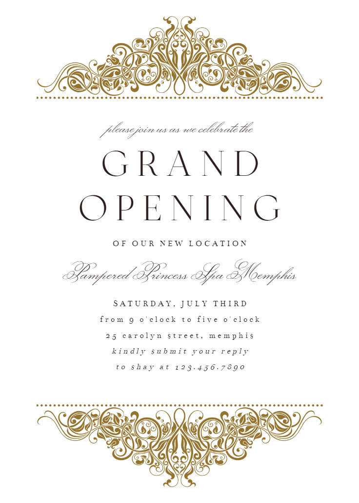 Formal Ornate - Business Events Invitation Template | Greetings Island