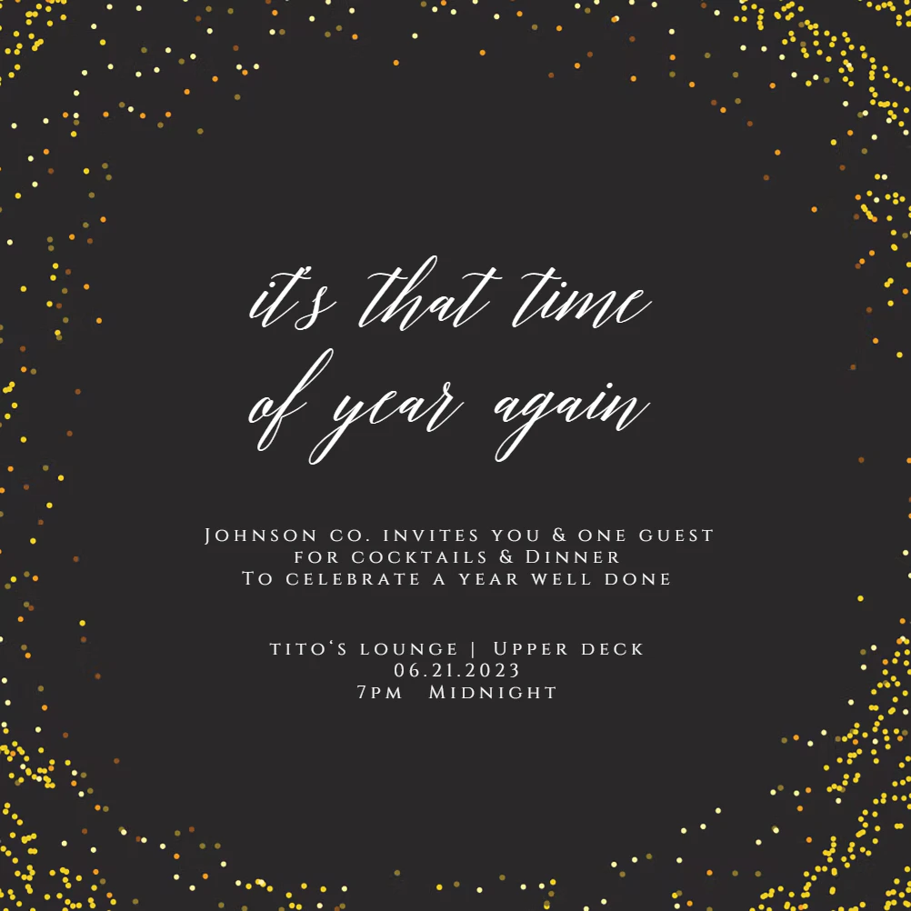 Single File - Dinner Party Invitation Template (Free) | Greetings Island