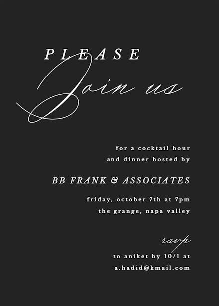 Please Join Us - Business Event Invitation Template (Free) | Greetings ...