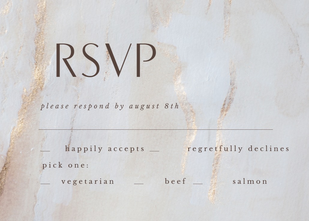Abstract minimal and elegant - RSVP card Template (Free) | Greetings Island