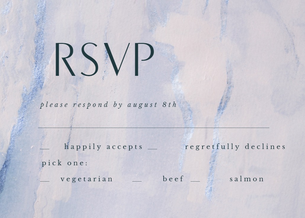 Abstract minimal and elegant - RSVP card Template (Free) | Greetings Island