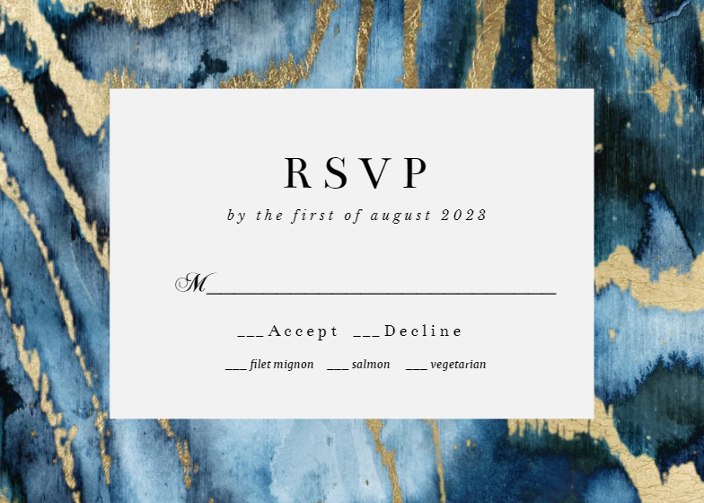 Aesthetic Gradient - RSVP card Template (Free) | Greetings Island