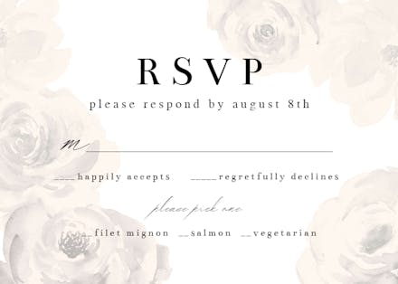 Pretty And - RSVP card Template (Free) | Greetings Island