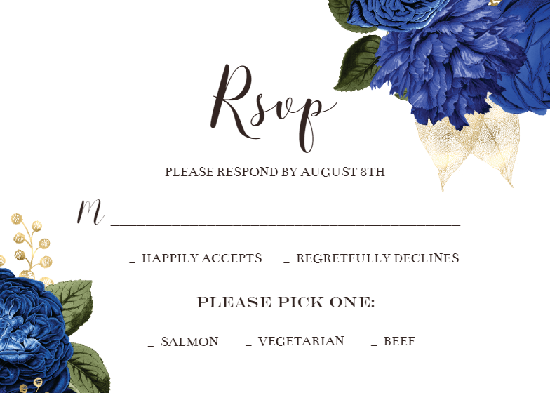 Fine Lace - RSVP card Template (Free) | Greetings Island