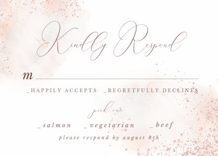 Tropical Letters - RSVP card Template (Free) | Greetings Island
