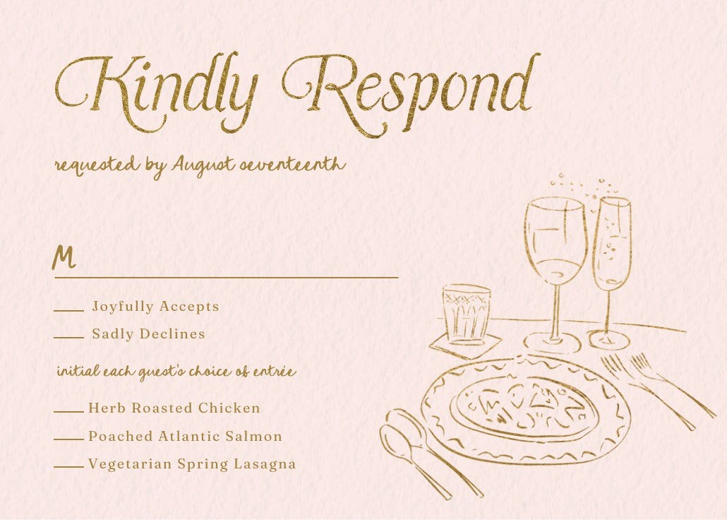 Casual Comfort - RSVP card Template (Free) | Greetings Island